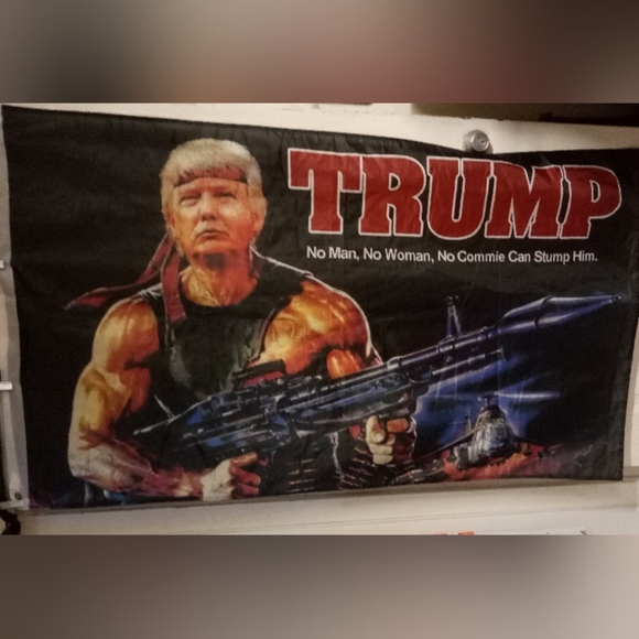 Handcrafted | Wall Decor | Rambo Trump Banner Political Collectible ...